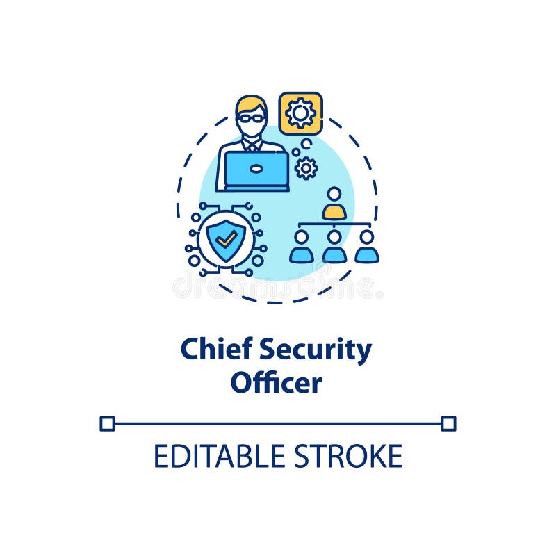Chief Security Officer Concept Icon Stock Vector - Illustration of ...