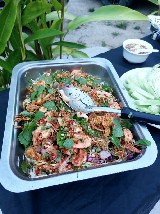 Chief Select Spicy Thai Food Stock Photo - Image of breakfast, meat ...