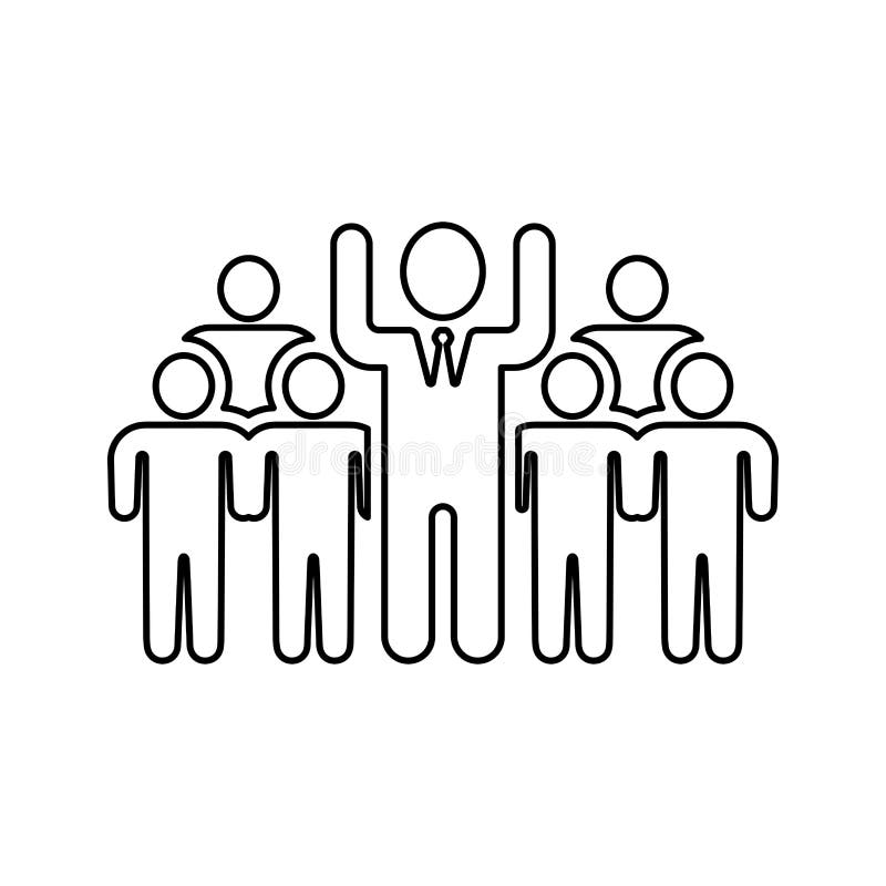 Chieftain, Group, Leader Outline Icon. Line Art Vector Stock ...