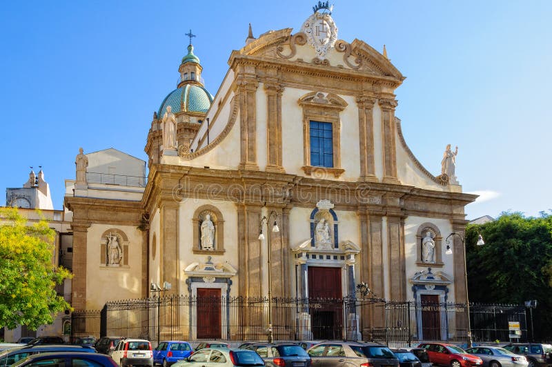 Chiesa Del Gesu - Palermo redaktionelles foto. Bild von katholisch ...