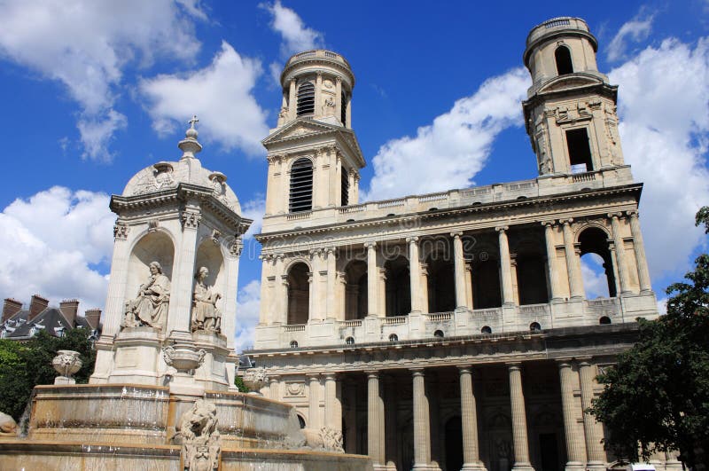 Chiesa Del San Sulpice a Parigi Immagine Stock - Immagine di cattolico ...