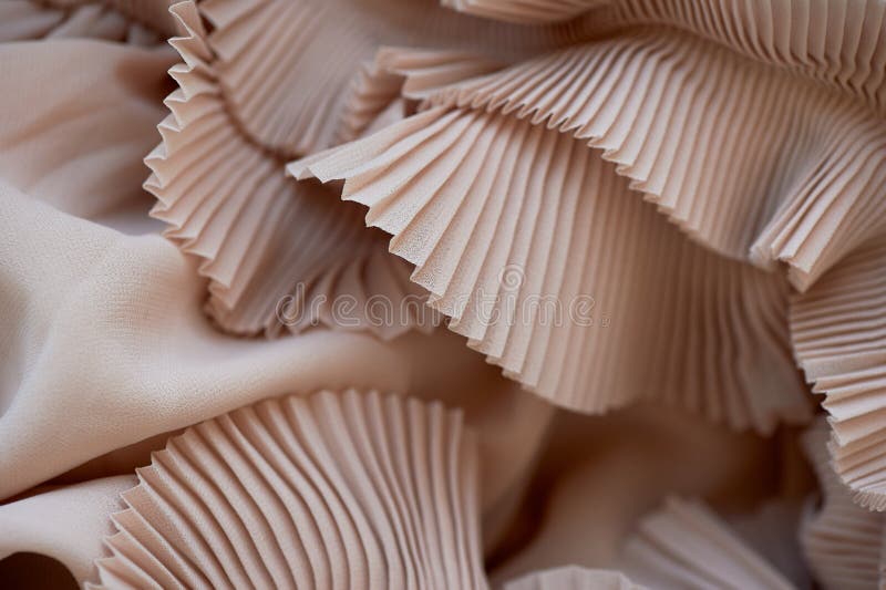 Chiffon Ripple Cream-colored, Powdery Shade.the Texture is Close. Stock ...