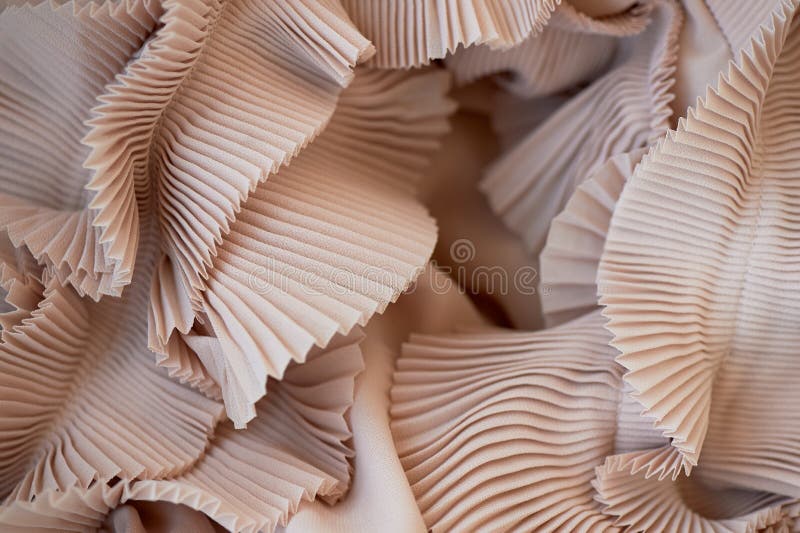 Chiffon Ripple Cream-colored, Powdery Shade.the Texture is Close. Stock ...