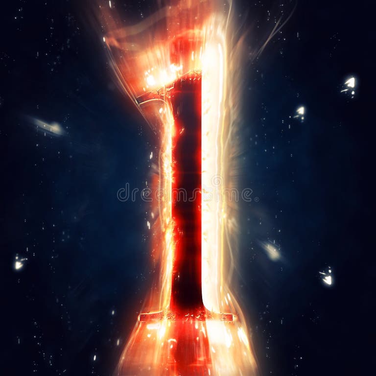 Chiffre 1 rouge illustration stock. Illustration du éclater - 193522228