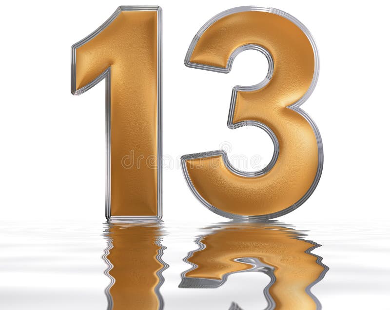 Chiffre 13, Treize, D'isolement Sur La Chaux Blanche Et Naturelle, 3d I ...
