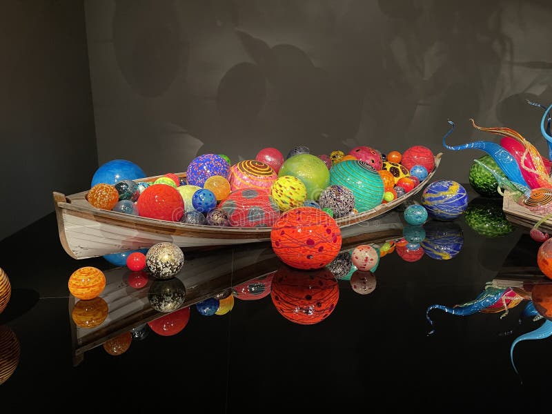 Chihuly stock image. Image of boat, balls, museum, chihuly - 254093397