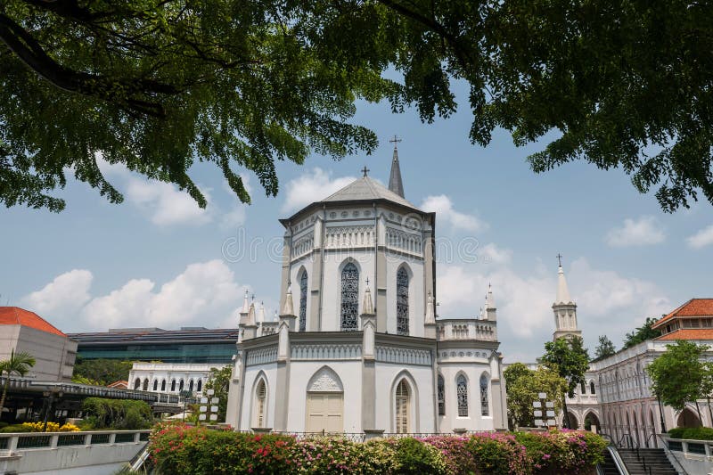 CHIJMES Cathedral Wedding and Restaurants, Singapore Stock Image ...