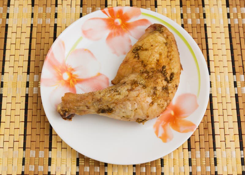 Chiken on plate stock photo. Image of snack, focus, view - 33022788