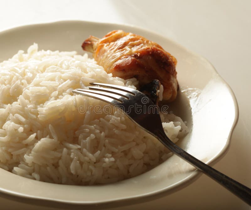 Rice with chiken stock photo. Image of fried, cuisine - 37097776