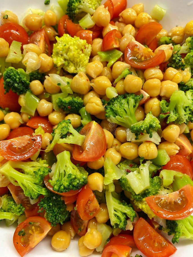 Chikpea salad stock image. Image of chikpea, dinner - 194343883