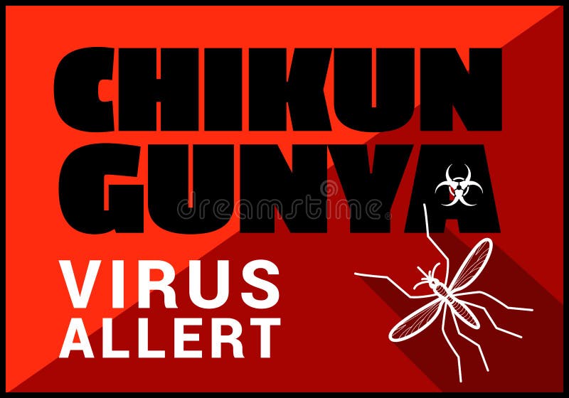 Chikungunya Virus Allert Vector Outline Stock Vector - Illustration of ...