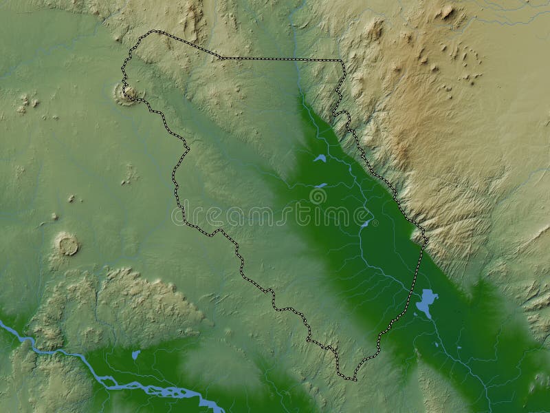 Chikwawa, Malawi. Physical. No Legend Stock Illustration - Illustration ...