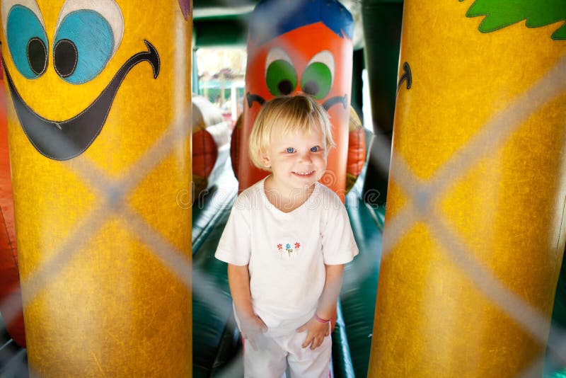 Child in the Amusement Park Stock Photo - Image of entertainment ...