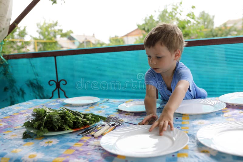 Lunch Helper Putting Plates Stock Photos - Free & Royalty-Free Stock ...