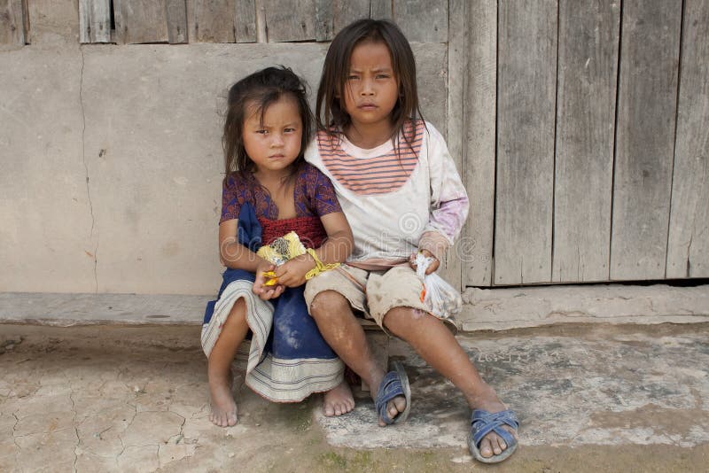 Child of Asia in Laos stock photo. Image of poverty, timber - 10931956