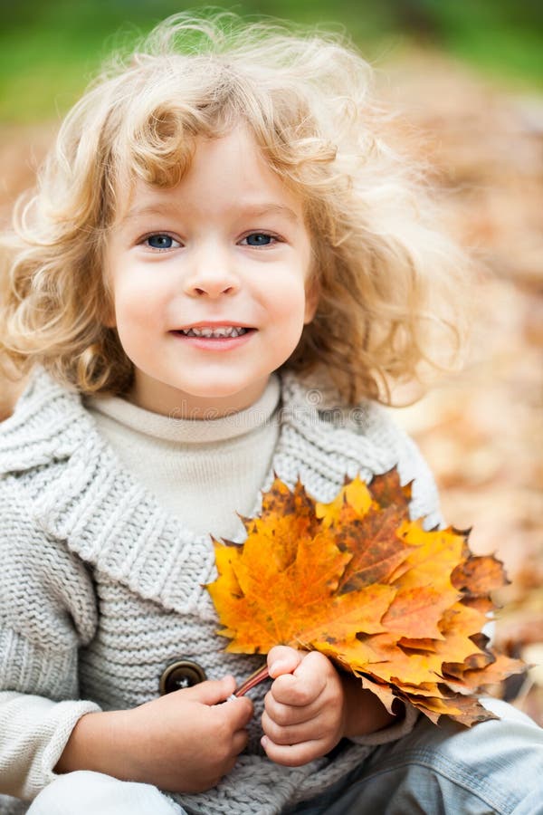 Child in autumn stock photo. Image of cute, bright, orange - 25179716