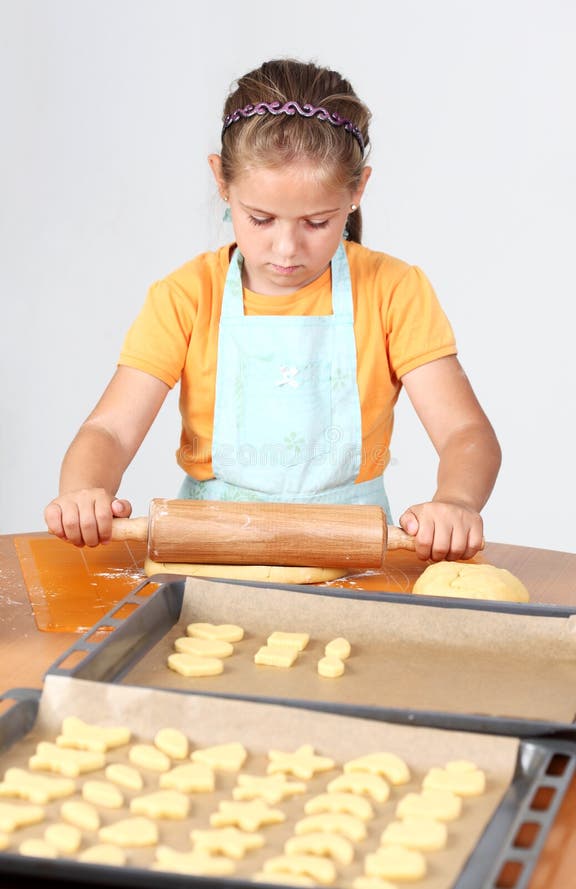 Child baking cookies stock photo. Image of bread, childhood - 21610024