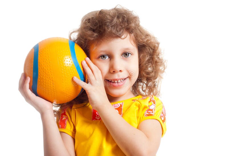 Child with ball stock image. Image of beautiful, education - 23748591