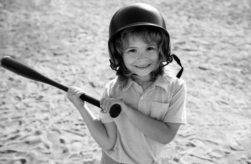 Child Baseball Player Focused Ready To Bat. Kid Holding a Baseball Bat ...