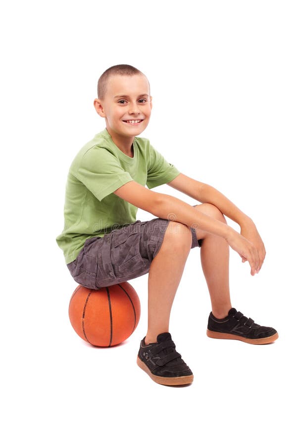 Young Boy Playing Basketball Stock Image - Image of young, recreation ...