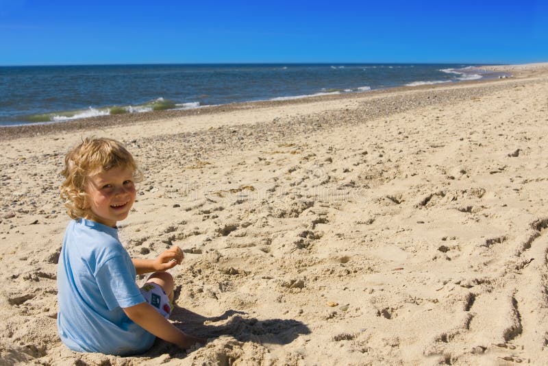 Child on beach stock photo. Image of child, happy, joyful - 15383776