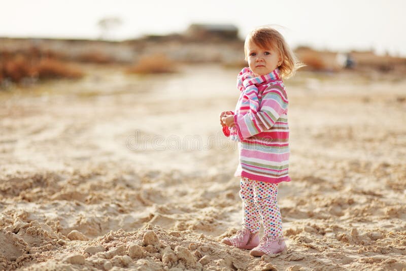 Child at the beach stock photo. Image of child, leisure - 17191552