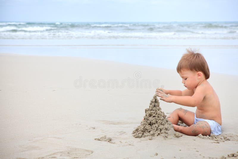 Child on a beach stock image. Image of activity, blue - 22808739
