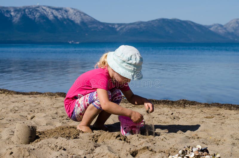 Child on beach stock image. Image of child, beach, ocean - 44071661