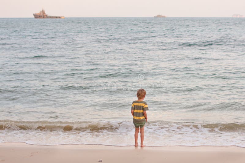 Child on the beach stock image. Image of ocean, cute - 30394943