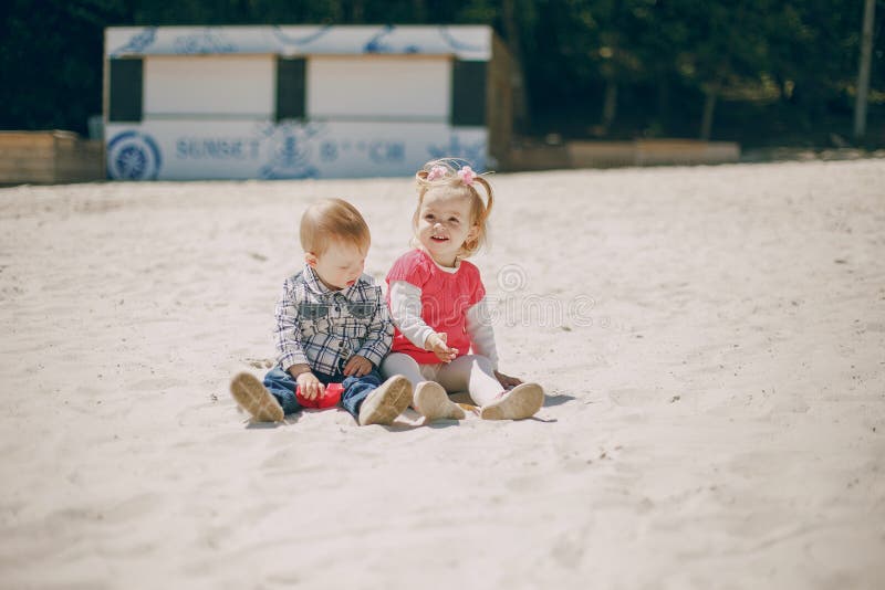 Child on a beach stock photo. Image of pink, happy, girl - 145278776