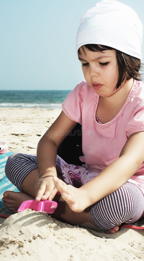 Child at the beach stock image. Image of lifestyle, healthy - 44035429