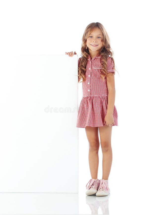 Child with blank board stock photo. Image of card, note - 27381614