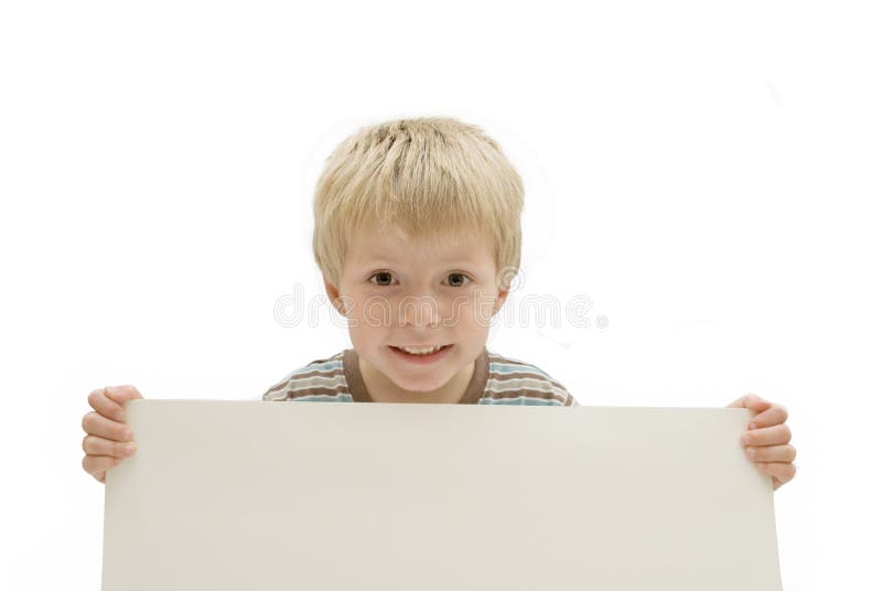 Child holding sign stock image. Image of advertising - 11635571