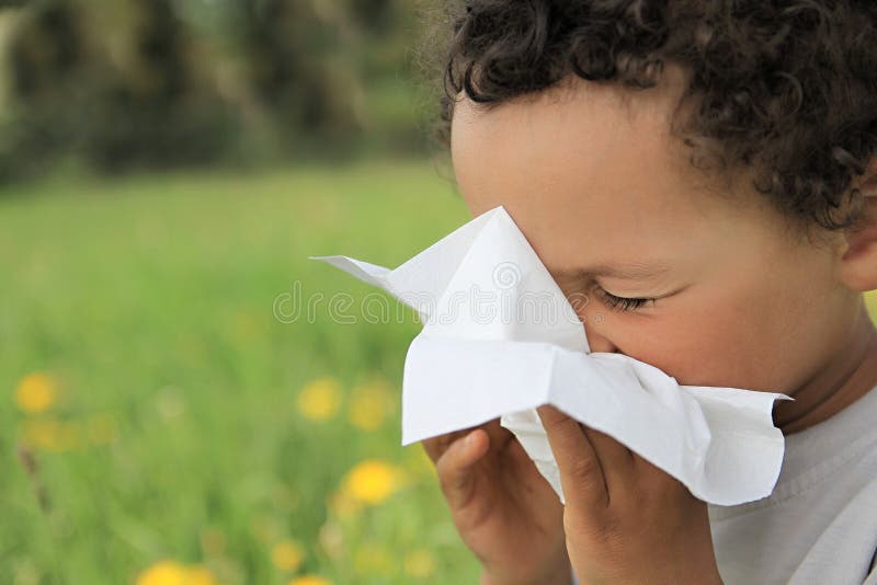 Child blowing nose stock photo. Image of blowing, caucasian - 25635806