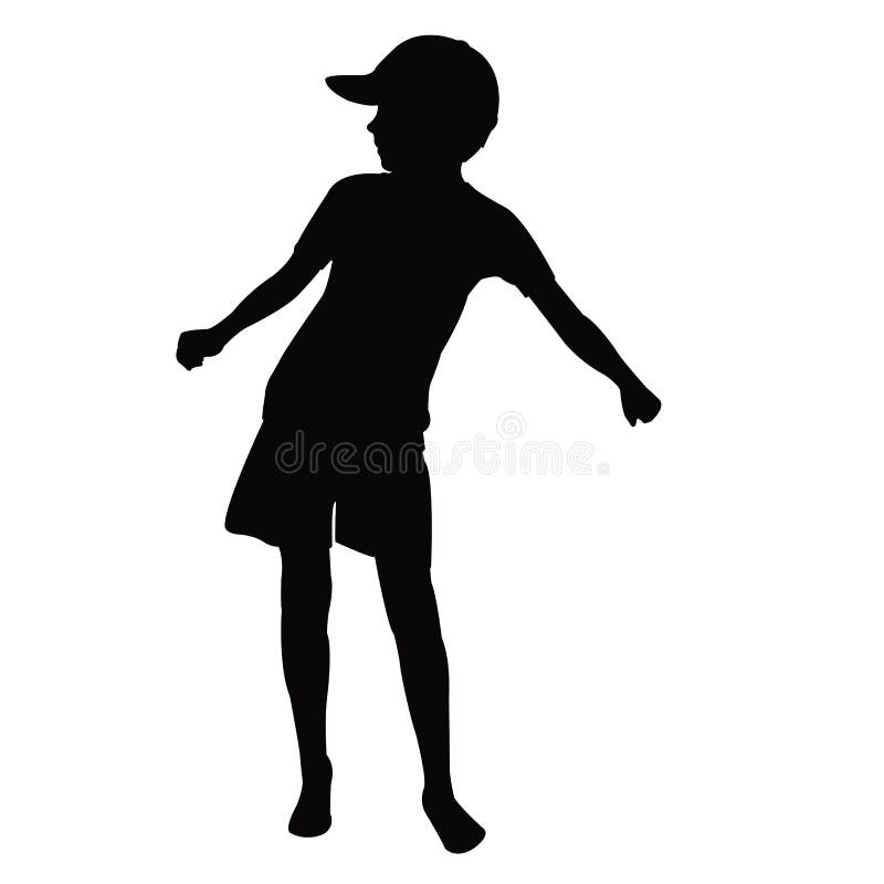 A Child Body Silhouette Vector Stock Vector - Illustration of outline ...