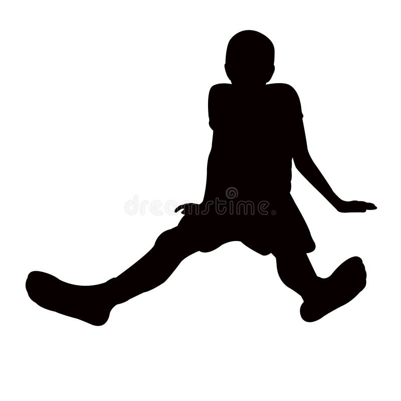 A Child Body Silhouette Vector Stock Vector - Illustration of child ...