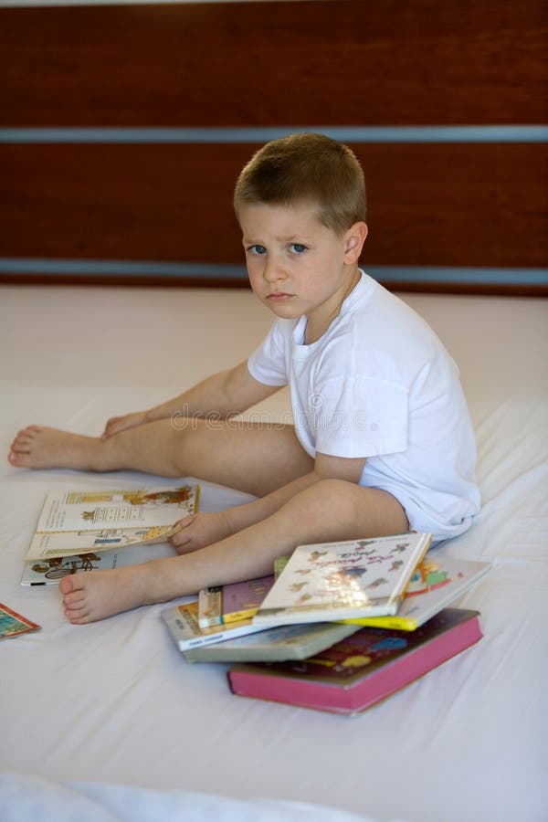 Child with books stock photo. Image of child, read, playing - 2439546