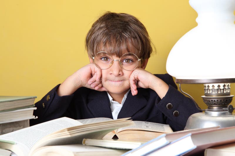 Child with books stock photo. Image of grade, homework - 27036758