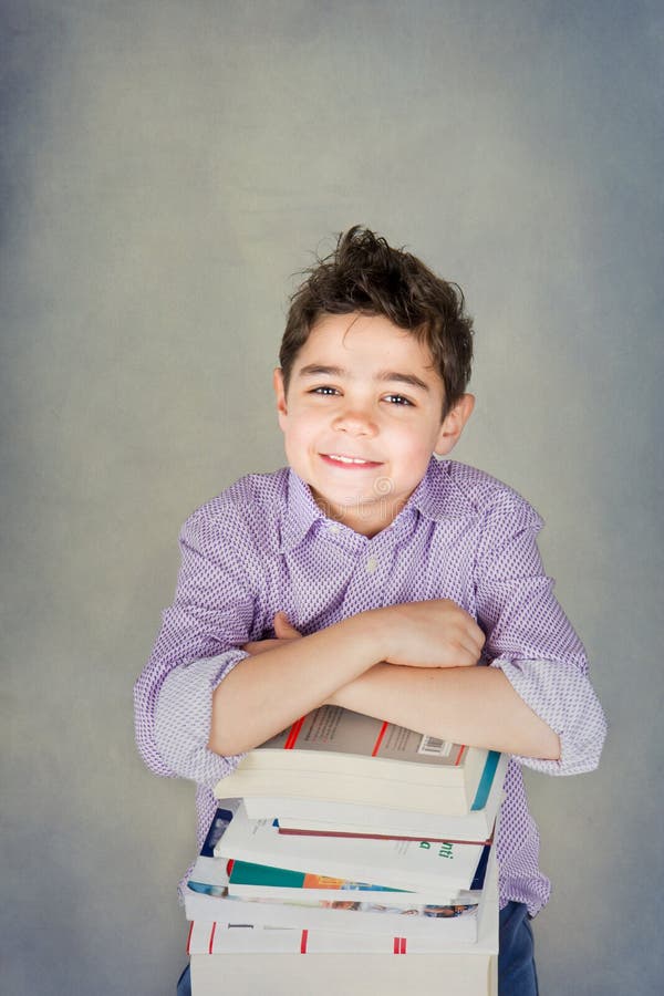 Child with books stock photo. Image of motivation, concept - 42987804