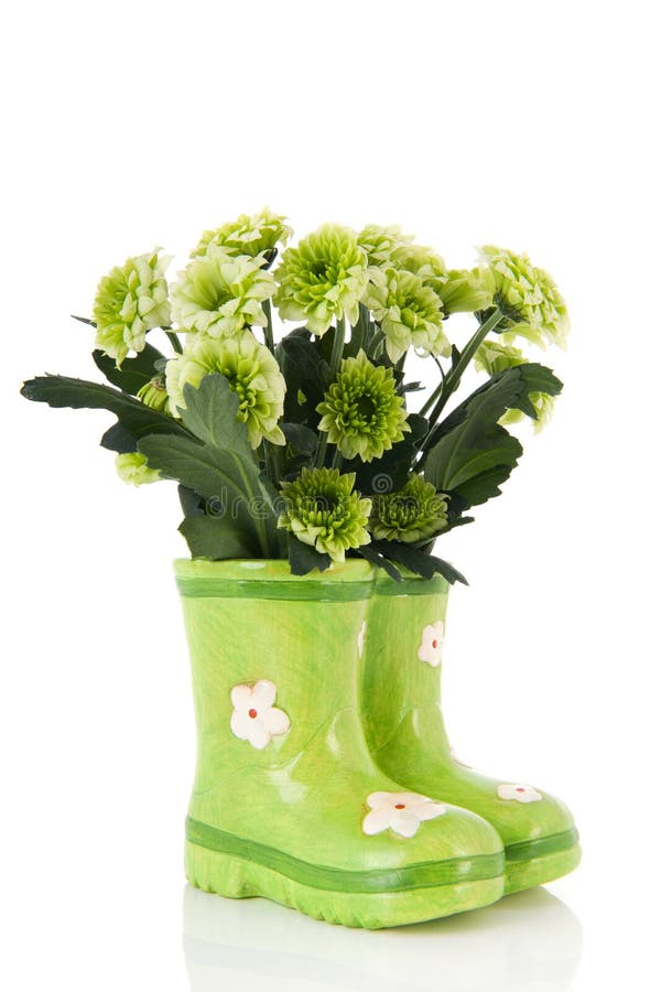 Child boots with flowers stock image. Image of equipment - 29508737