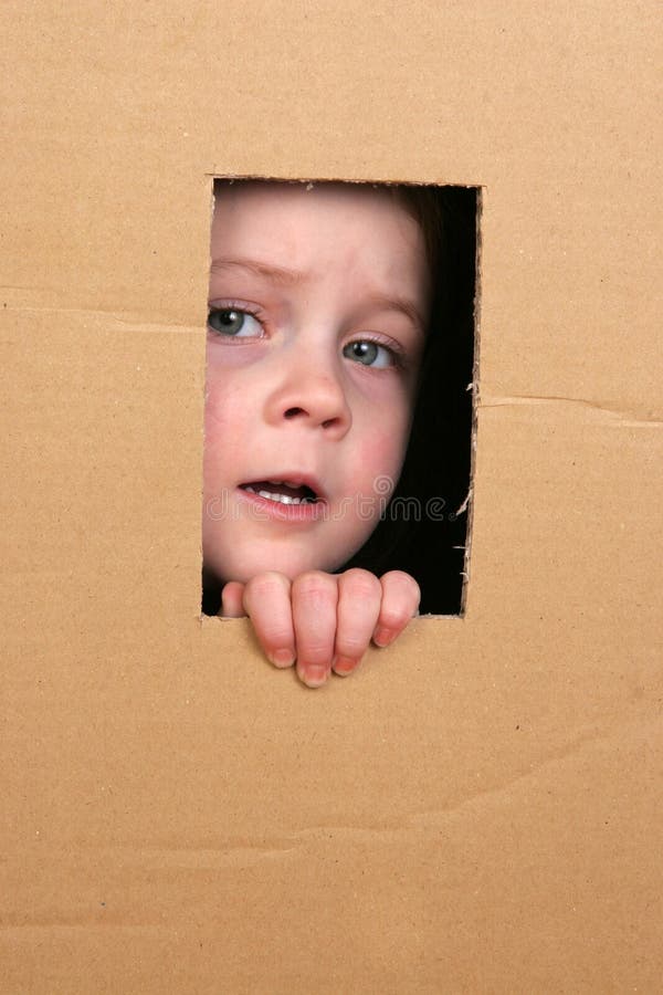 Child in box stock photo. Image of childhood, dorm, dwelling - 4021534