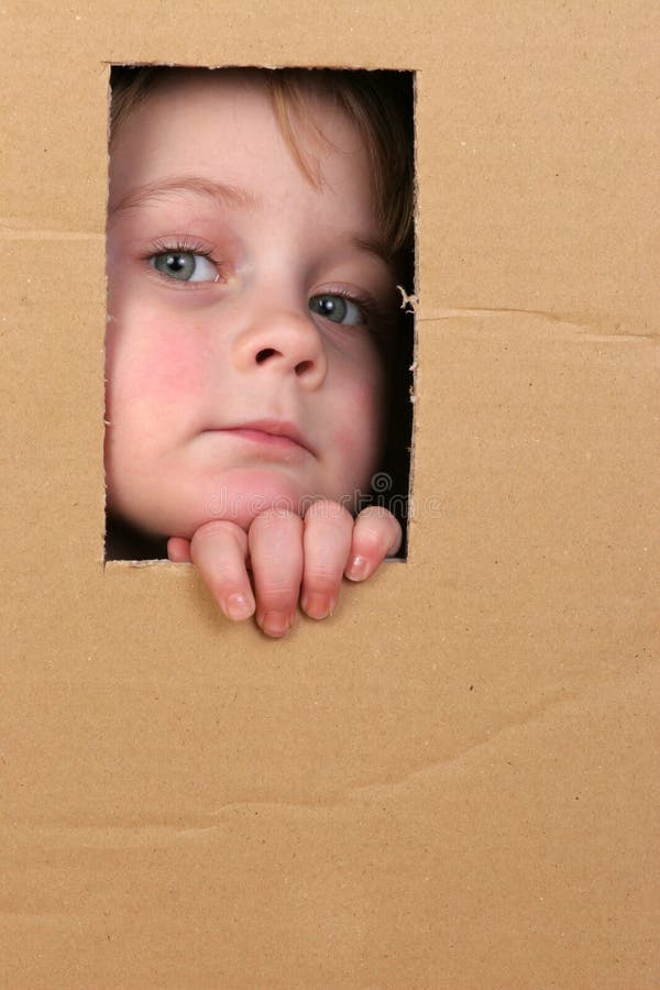 Child in box stock photo. Image of habitation, bothy, homeless - 4039402