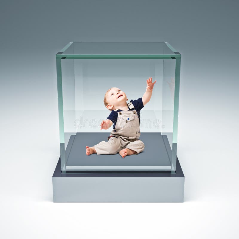 Child in a box stock illustration. Illustration of caucasian - 54594475