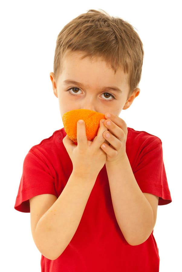 255 Boy Eating Orange Slice Stock Photos - Free & Royalty-Free Stock ...