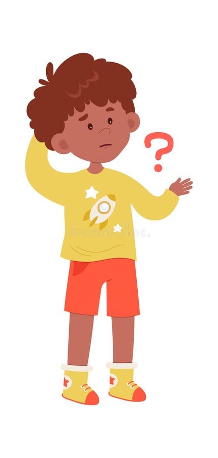 Child Boy Questioning stock vector. Illustration of people - 275526433
