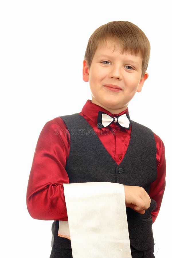 Child boy waiter stock photo. Image of tuxedo, businessman - 12762550