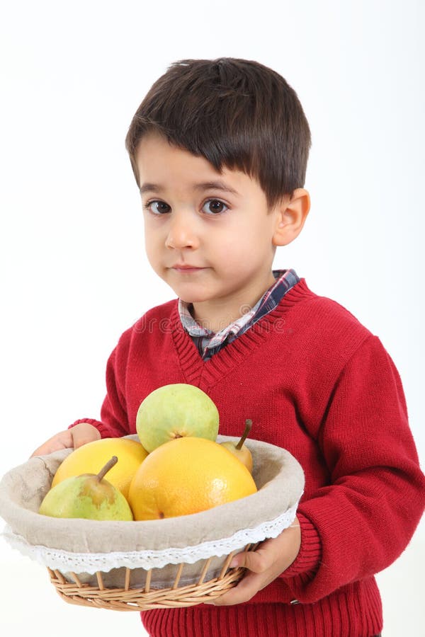 Child Bring Basket Fruit Stock Photos - Free & Royalty-Free Stock ...