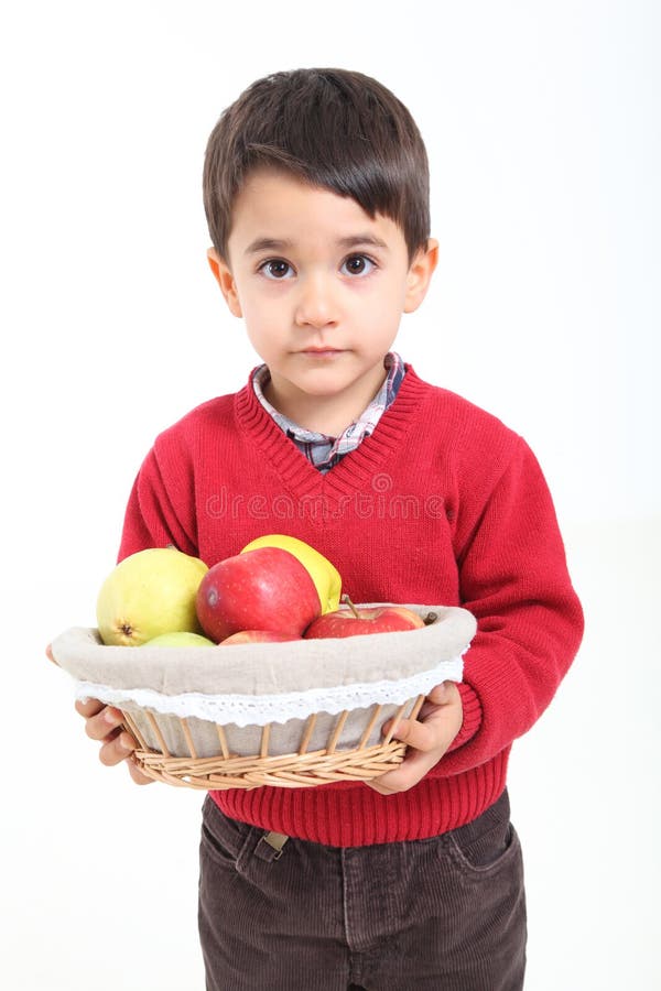 Child Bring Basket Fruit Stock Photos - Free & Royalty-Free Stock ...