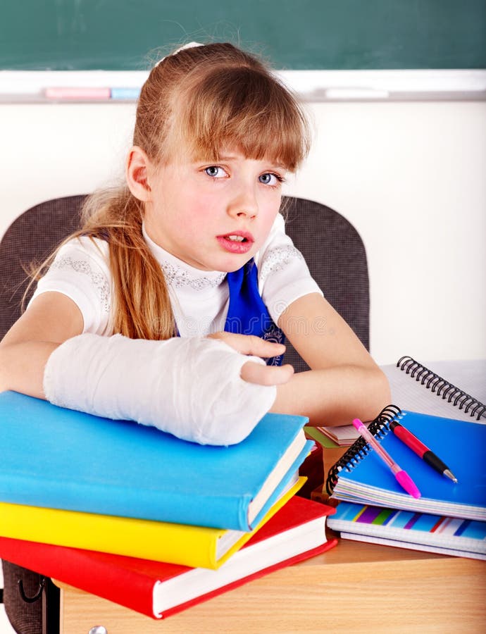 Child with broken arm. stock image. Image of health, hurt - 24372113
