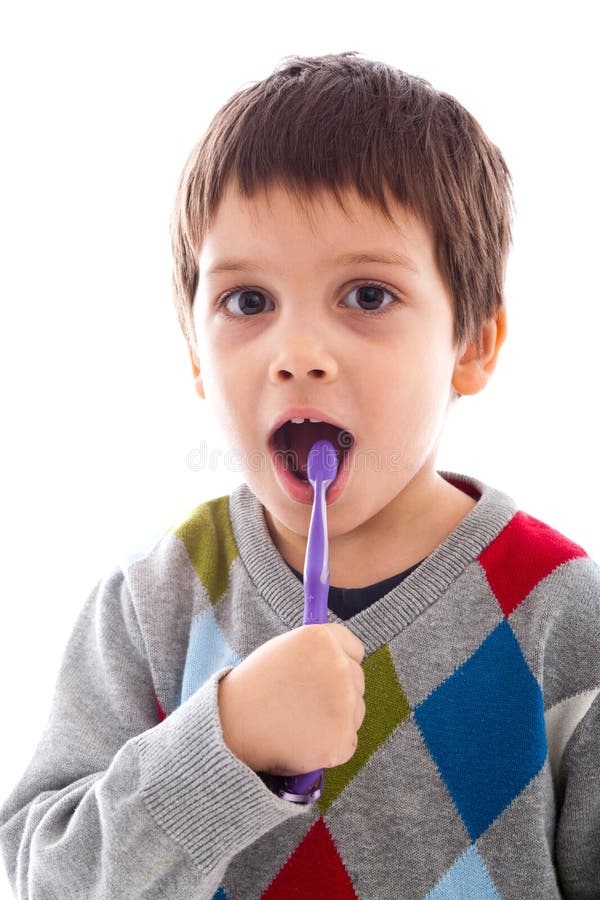 Child brushing teeth stock image. Image of dental, teeth - 26631831